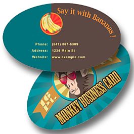 Oval Paper Business Card